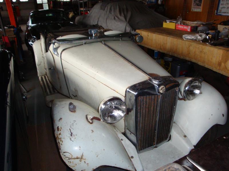 MG-TD white to restore | Joop Stolze Classic Cars