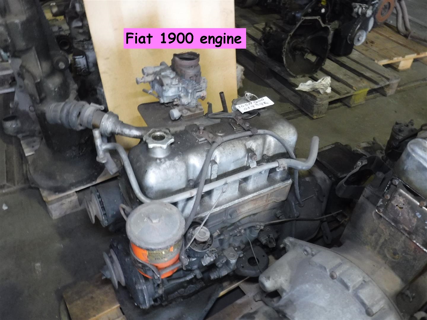 Fiat parts-1900 engine | Joop Stolze Classic Cars